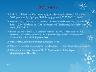 Thin layer chromatography. (TLC) | PPTX