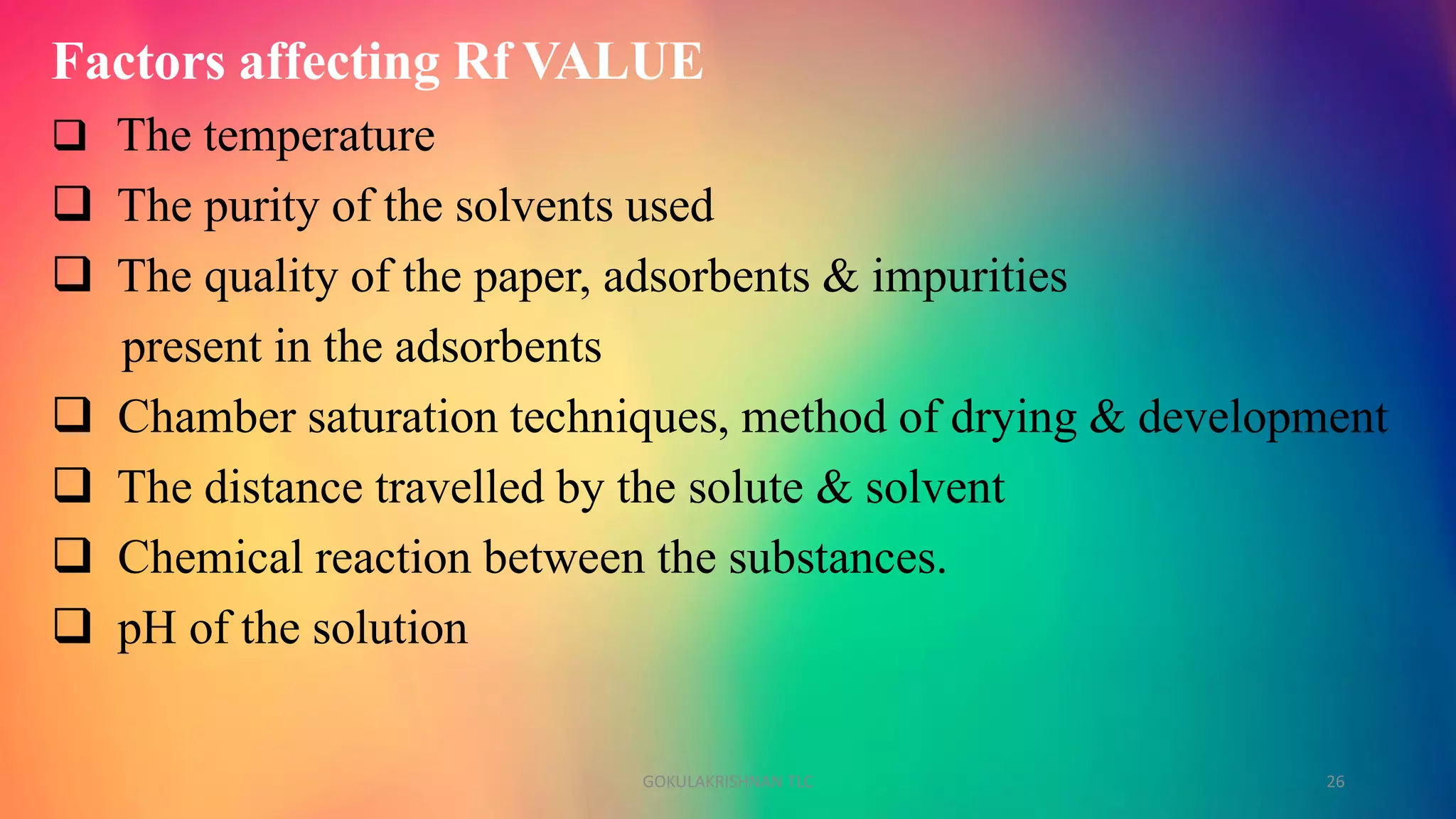 Thin layer Chromatography (TLC) | PDF