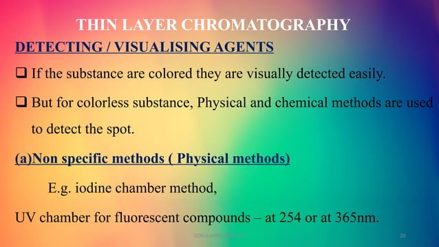 Thin layer Chromatography (TLC) | PPT