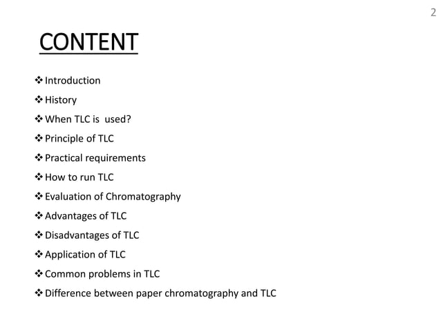 Tlc (Thin layer chromatography) | PPTX