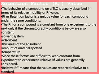 Thin layer chromatography.pptx [Autosaved].pptx | Chemistry | Science