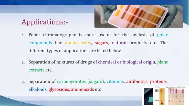 THIN LAYER CHROMATOGRAPHY | PPTX | Chemistry | Science