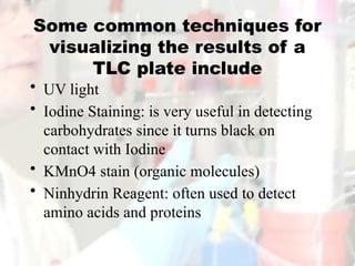 THIN LAYER CHROMATOGRAPHY- Power point presentationpptx | PPTX