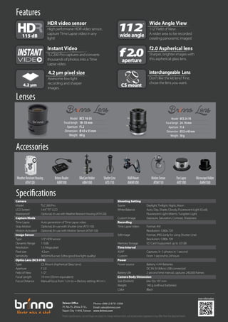 Brinno Time Lapse Camera TLC200 Pro | PDF