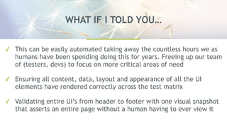 TLC2018 Justin Ison: Delivering Flawless UI - Challenges and Solutions | PPT