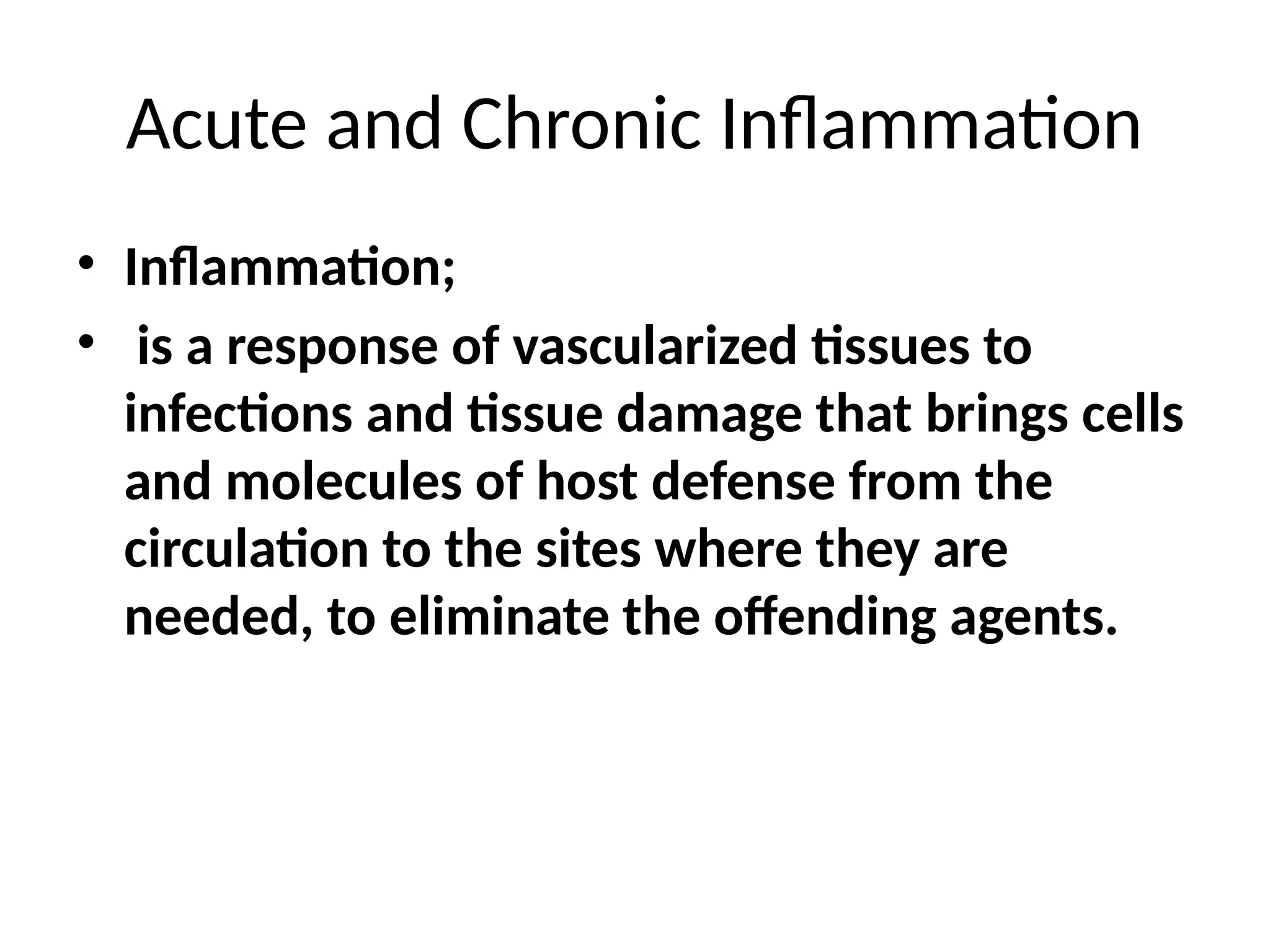 Acute and Chronic inflammation from Robins Basic pathology | PPTX