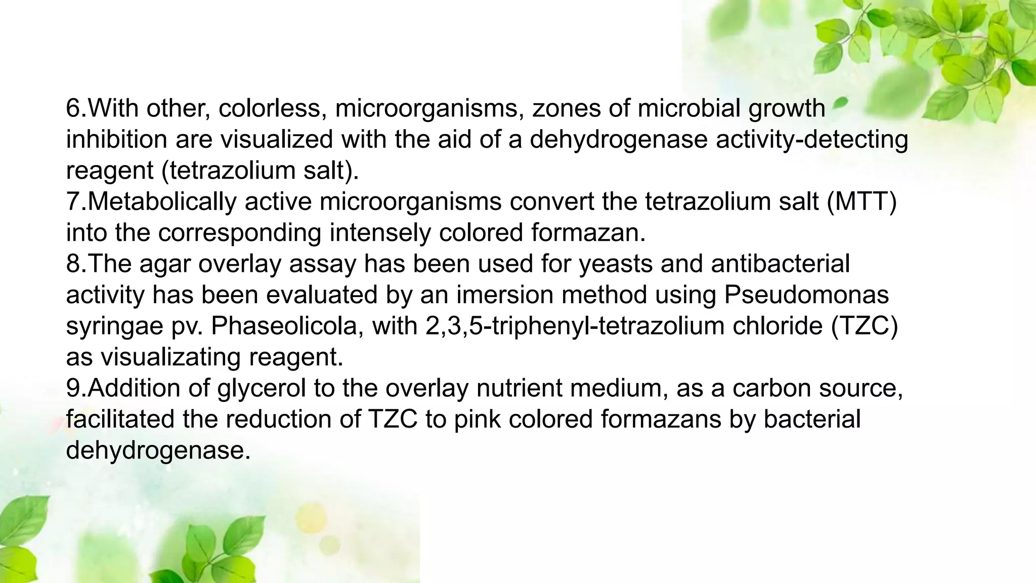 TLC Bioautography (TLC as highthrough put screening). | PPTX