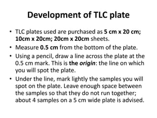 TLC Thin Layer Chromatography | PPTX