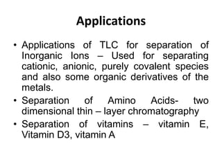 TLC Thin Layer Chromatography | PPTX
