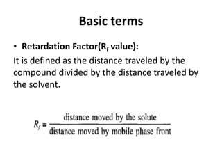 TLC Thin Layer Chromatography | PPTX