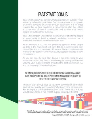 Total Life Changes Compensation Plan - 2015 | PDF