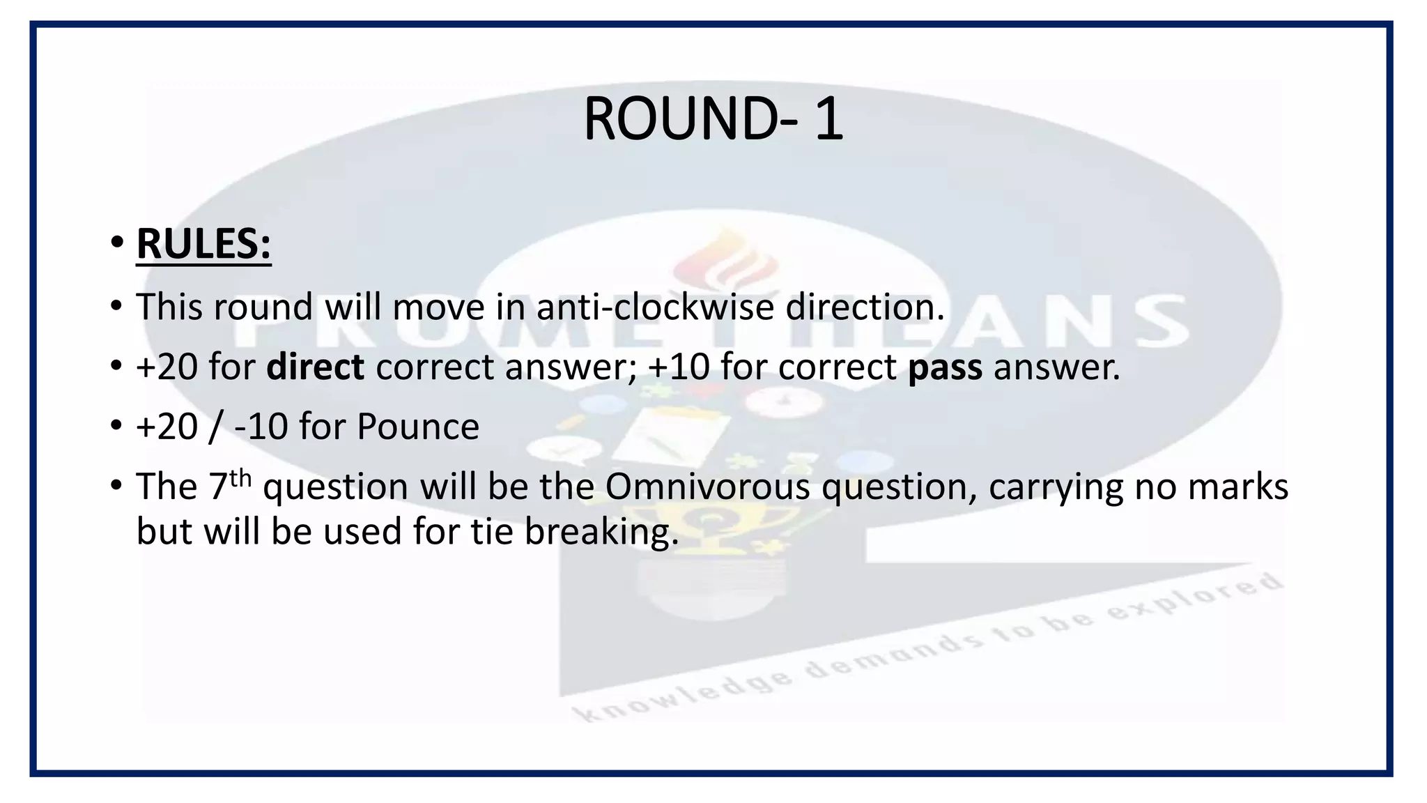 TLC Quiz JAN 19 Finals Prometheans Club | PPTX