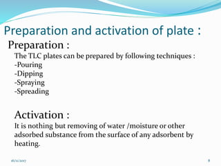 Tlc ppt | PPTX | Chemistry | Science