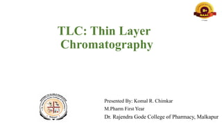 thin layer chromatography presentation.pptx