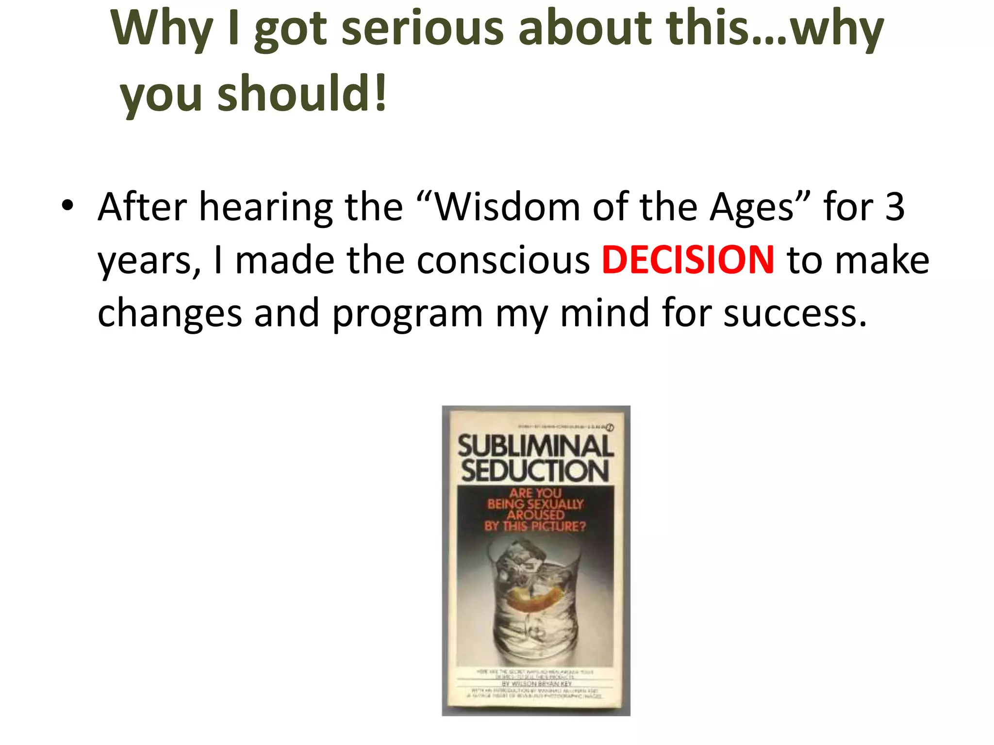 TLC programming your mind for Success | PPT