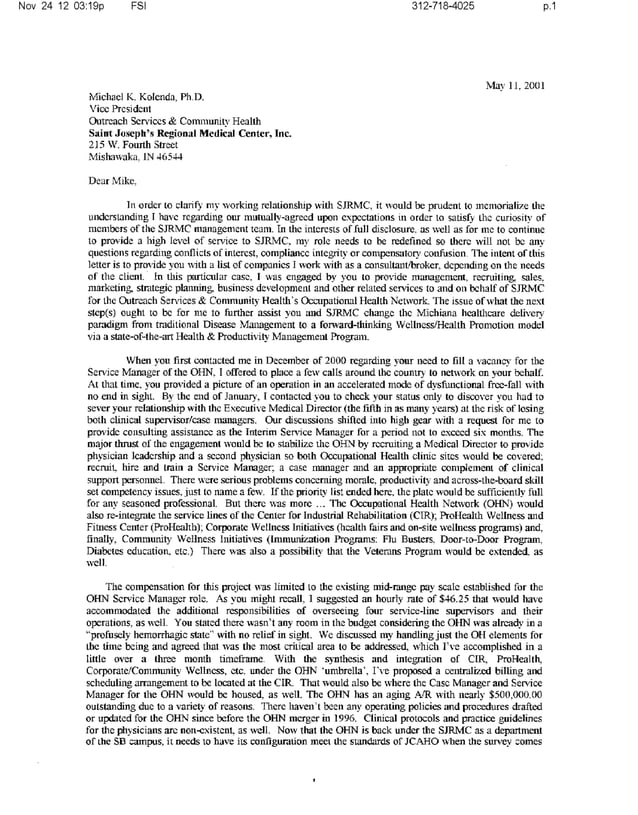 Tlc sar:cs examples m kolenda sjrmc project clarification 5 01 p1 | PDF