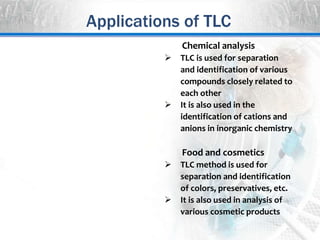 Tlc(thin layer chromatography ) | PPTX | Skin Care | Beauty