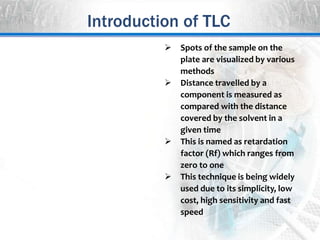Tlc(thin layer chromatography ) | PPTX | Skin Care | Beauty