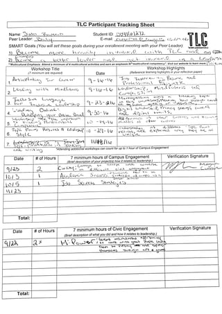 TLC Tracking Sheet | PDF