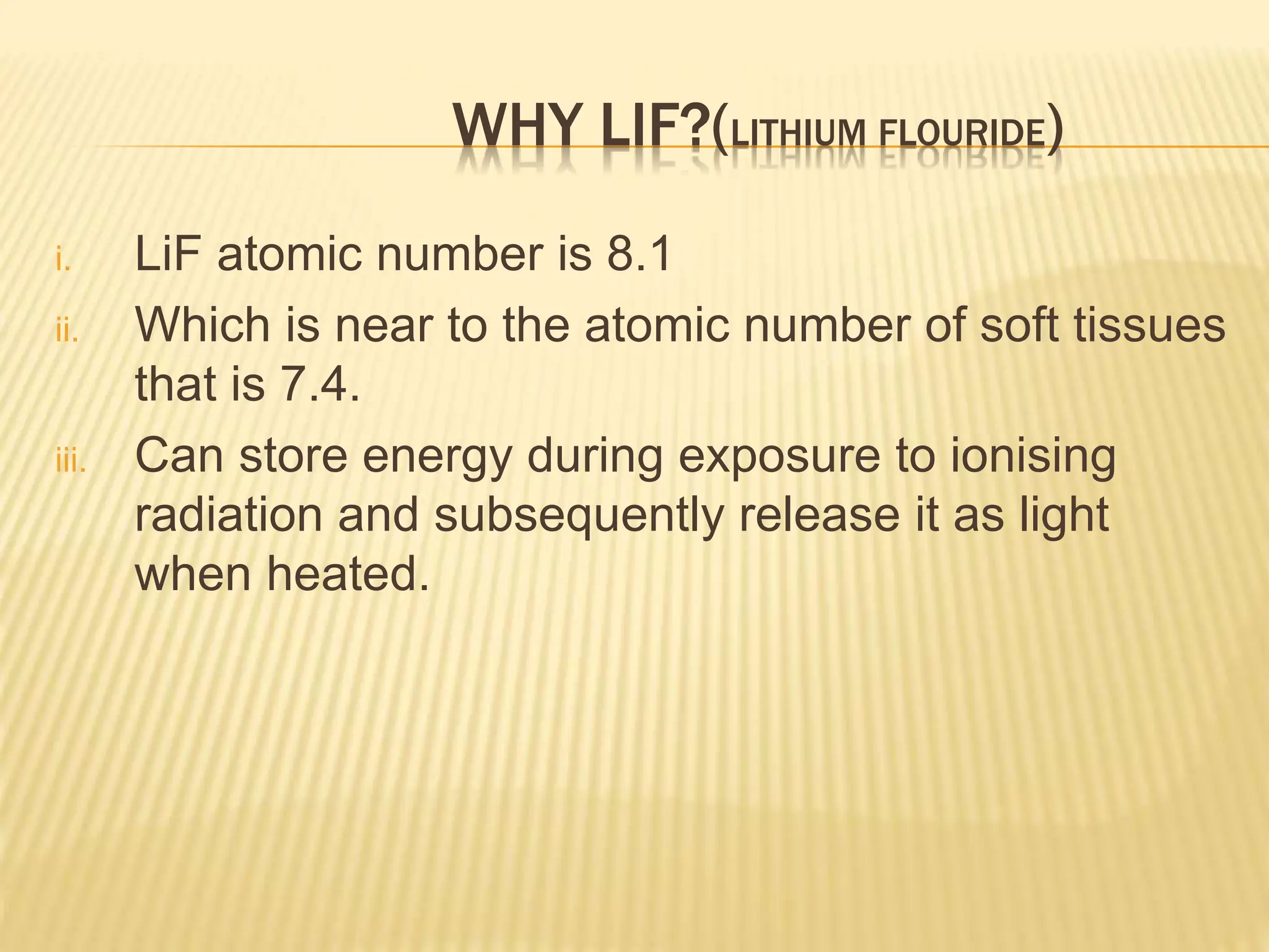 Tld(thermoluminescence device) radiology | PPT