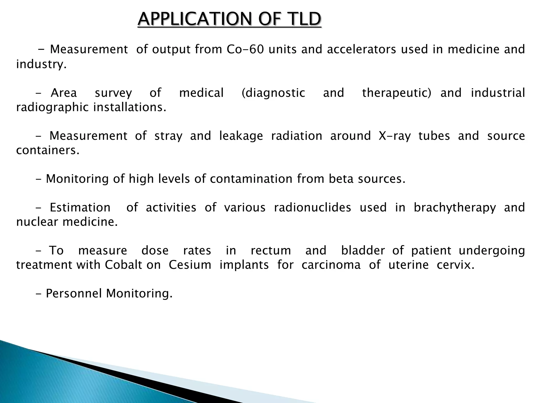 Thermoluminescent dosimeter | PPTX