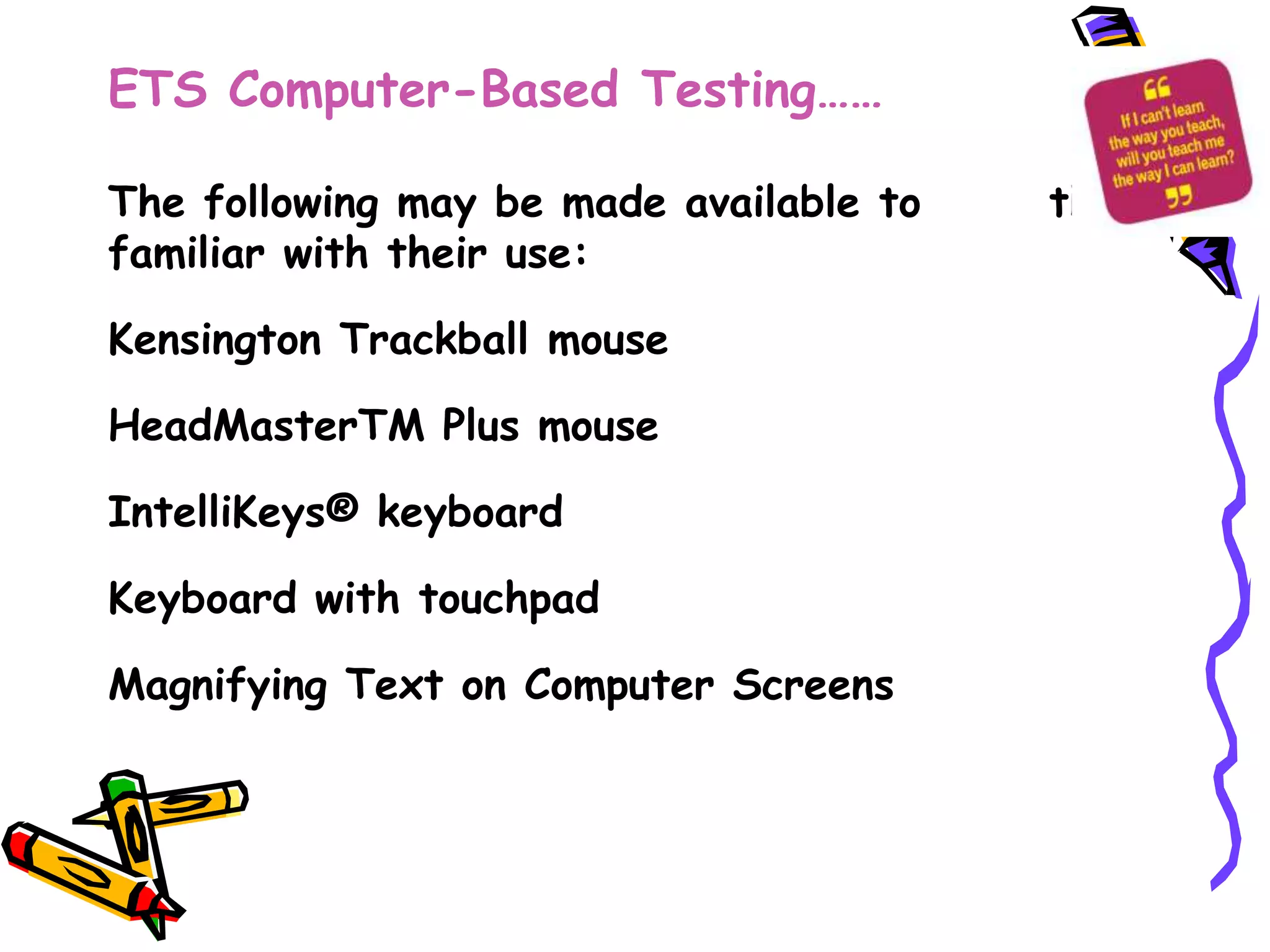 Accomodations for students with special learning disabilities | PPTX