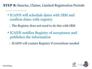 TLD Launch Process Experiences & Registry Onboarding from ICANN 49 | PPT