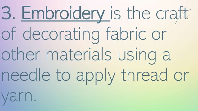 TLE-10-Needle-Craft.pptx | Needlework | Arts and Crafts