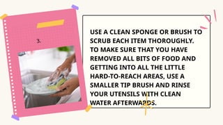cleaning and sanitizing kitchen tools... | PPTX