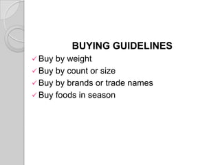 Purchasing, Receiving, and Storing Food | PPTX