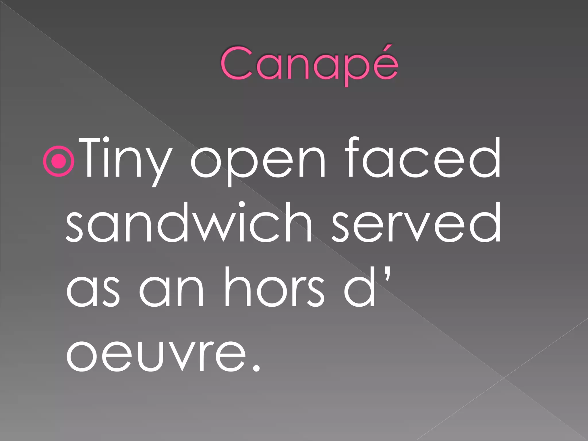 Common Culinary Terms (Sandwiches) | PPTX