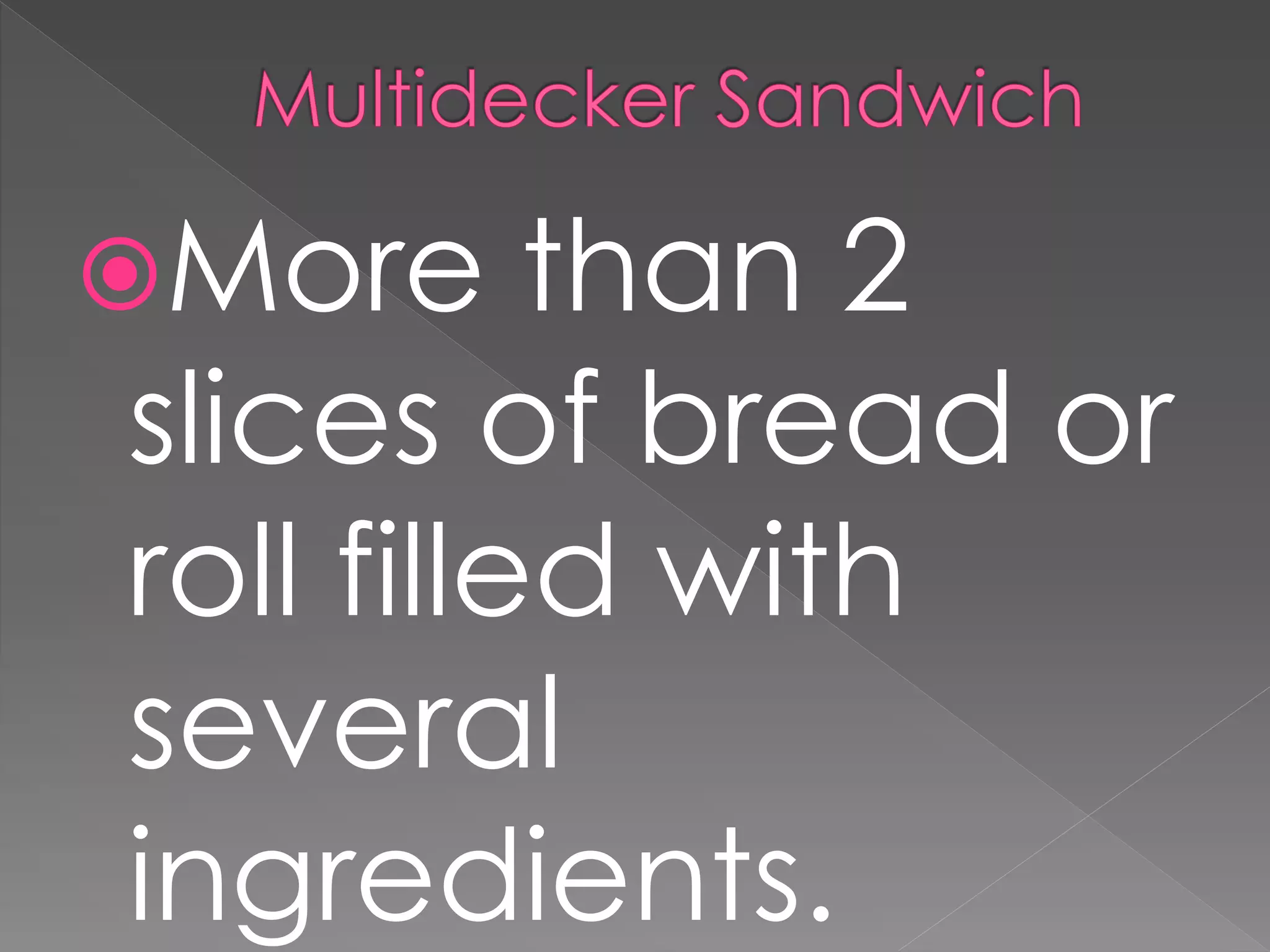 Common Culinary Terms (Sandwiches) | PPTX
