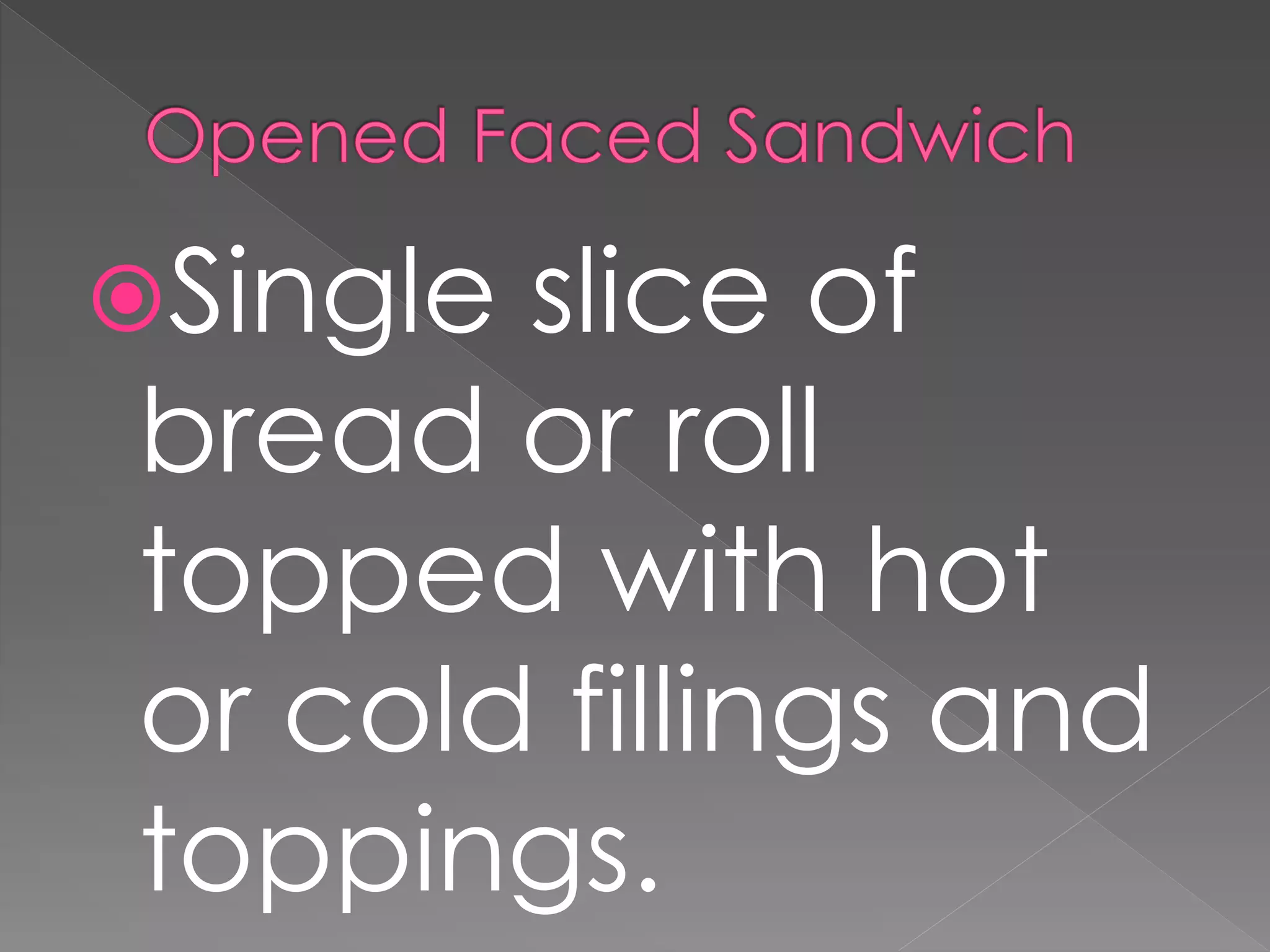 Common Culinary Terms (Sandwiches) | PPTX