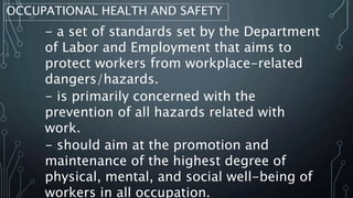 Occupational Health and Safety | PPTX