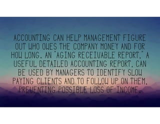 TLE 9 accounting-information [How Managers use the Accounting ...