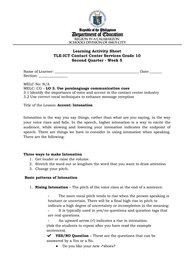 TLE-CCS_G10_Q2_W5_LAS.pdf | Business Accounting & Finance | Business