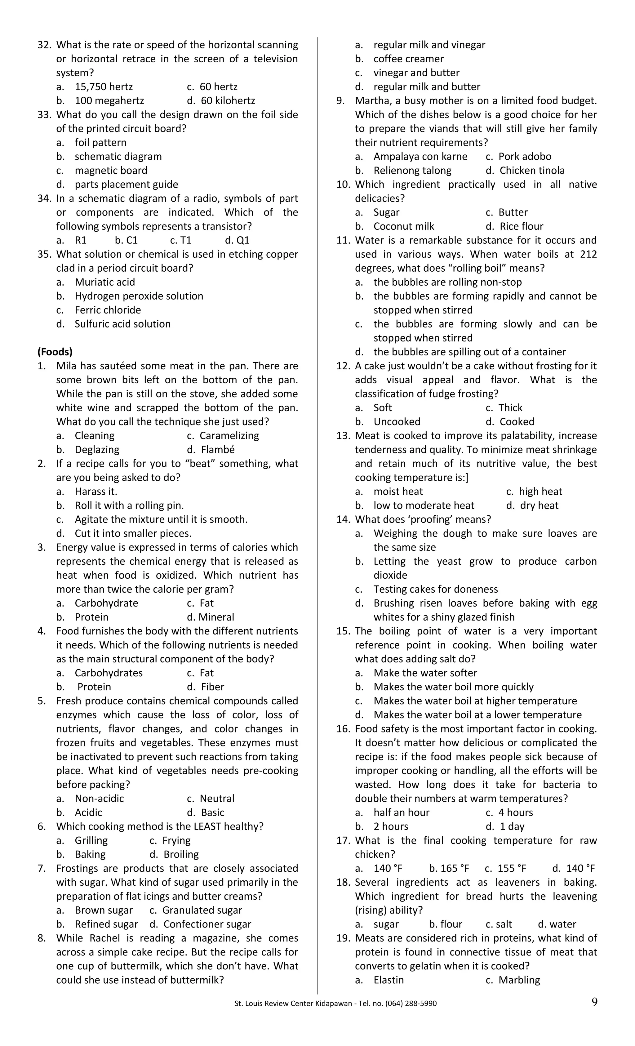 Tle exam-drill | DOC