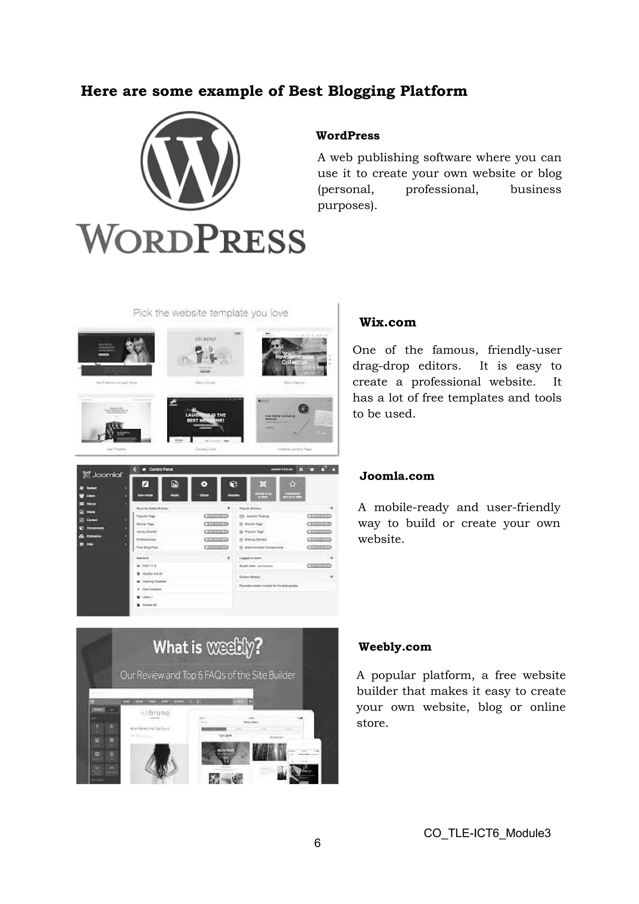 TLE-ICT6_Mod3_Post-and-Shares-Materials-on-Wikis-and-Blogs-in-a-Safe ...