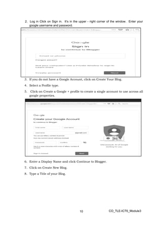 TLE-ICT6_Mod3_Post-and-Shares-Materials-on-Wikis-and-Blogs-in-a-Safe ...
