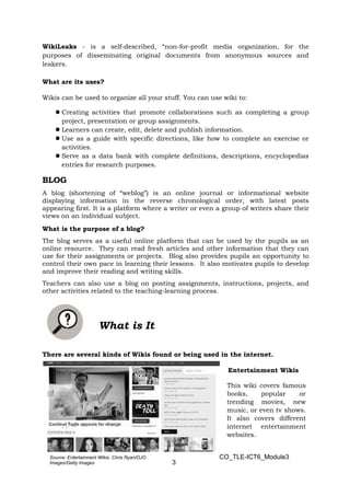 TLE-ICT6_Mod3_Post-and-Shares-Materials-on-Wikis-and-Blogs-in-a-Safe ...