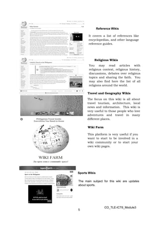 TLE-ICT6_Mod3_Post-and-Shares-Materials-on-Wikis-and-Blogs-in-a-Safe ...