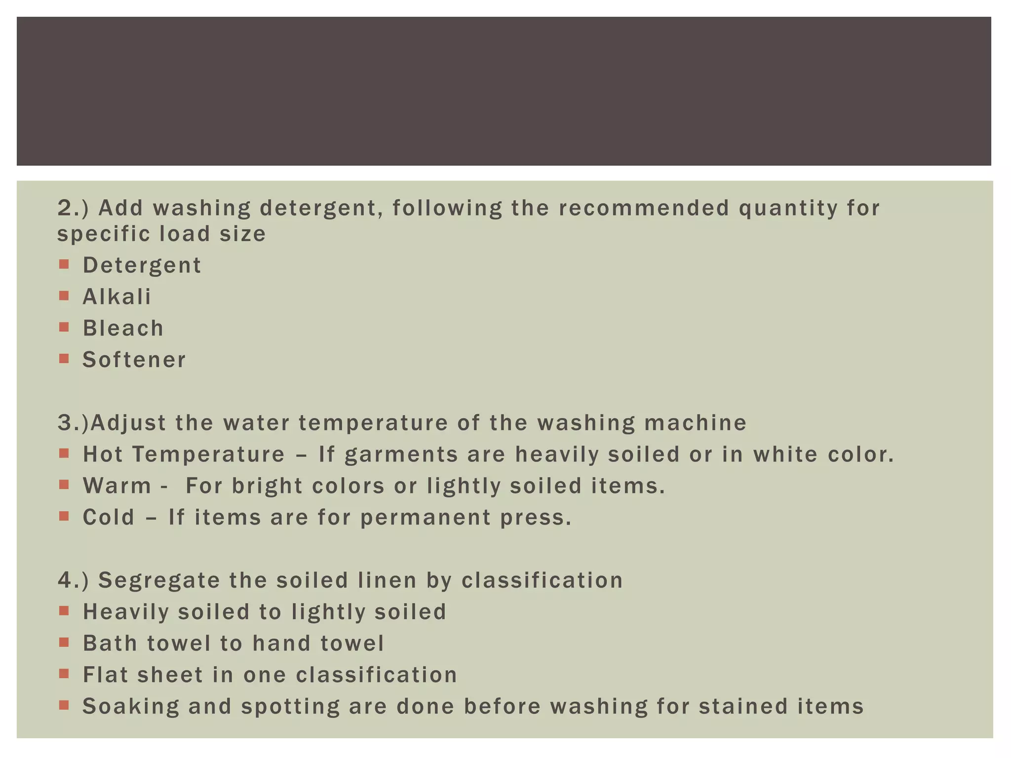 washing and ironing, linens and fabrics | PPTX