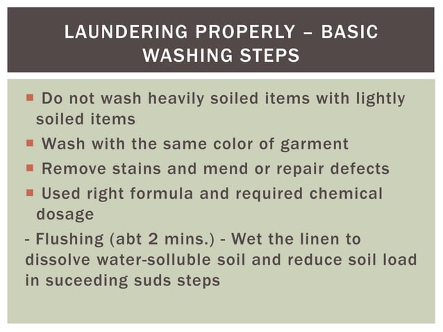 washing and ironing, linens and fabrics | PPTX