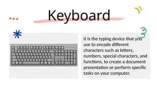 The different Parts of a Computer and its definition | PPT