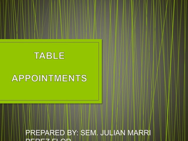 table appointments | PPT