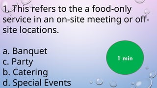 TLE 10-Food and Beverage Services for Grade 10 | PPTX