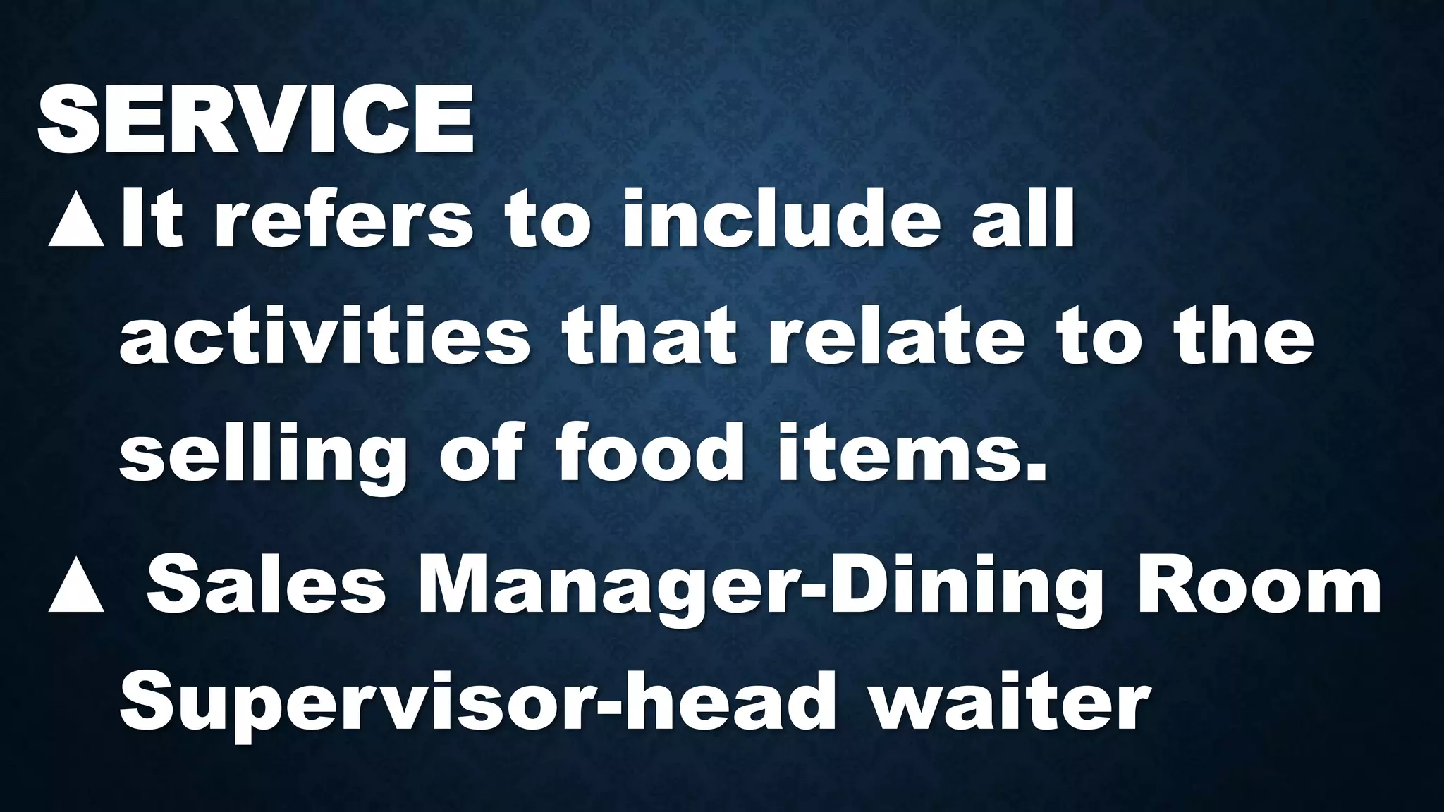 Tle 10 l1 food service organization | PPTX