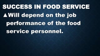 Tle 10 l1 food service organization | PPTX | Food Industry | Industries