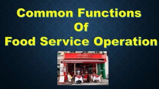 Tle 10 l1 food service organization | PPTX | Food Industry | Industries