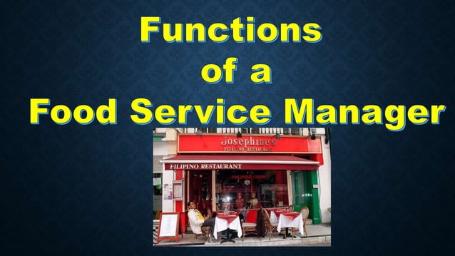 Tle 10 l1 food service organization | PPTX | Food Industry | Industries